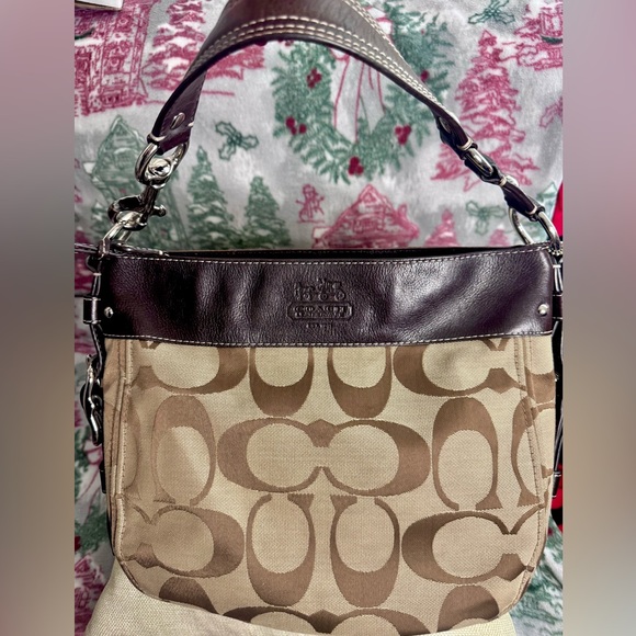 Coach | Bags | Coach Zoe Signature Brown Convertible Shoulder Crossbody ...